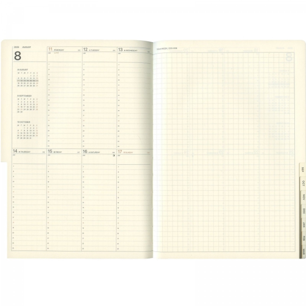 2025年 手帳 A5 12月始まり 週間バーチカル レフト【干支(巳) 】 : 文房具と文具通販のKDM