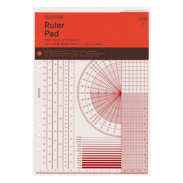 A5サイズ PLOTTER/プロッター スケール下敷 : 文房具と文具通販のKDM