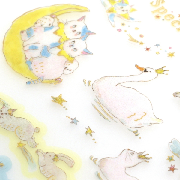 トコロコムギ フロストシール【きらめく夜のキンピカにゃんこ】 : 文房具と文具通販のKDM